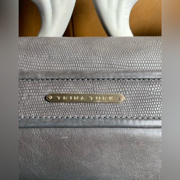 Trina Turk | Bags | Trina Turk Gray Leather Bag Shoulder Crossbody With ...